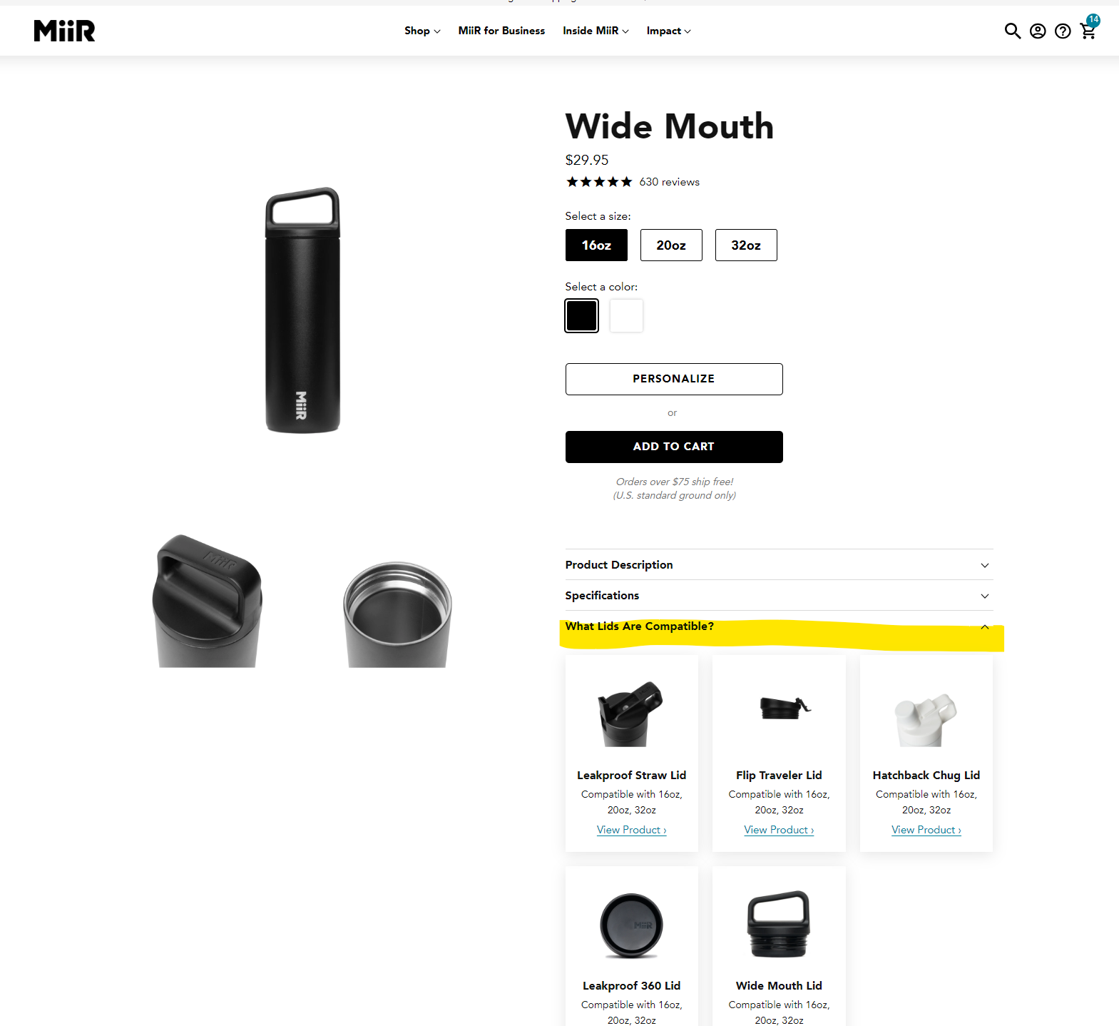 Which lid(s) are compatible with my MiiR? – MiiR Support